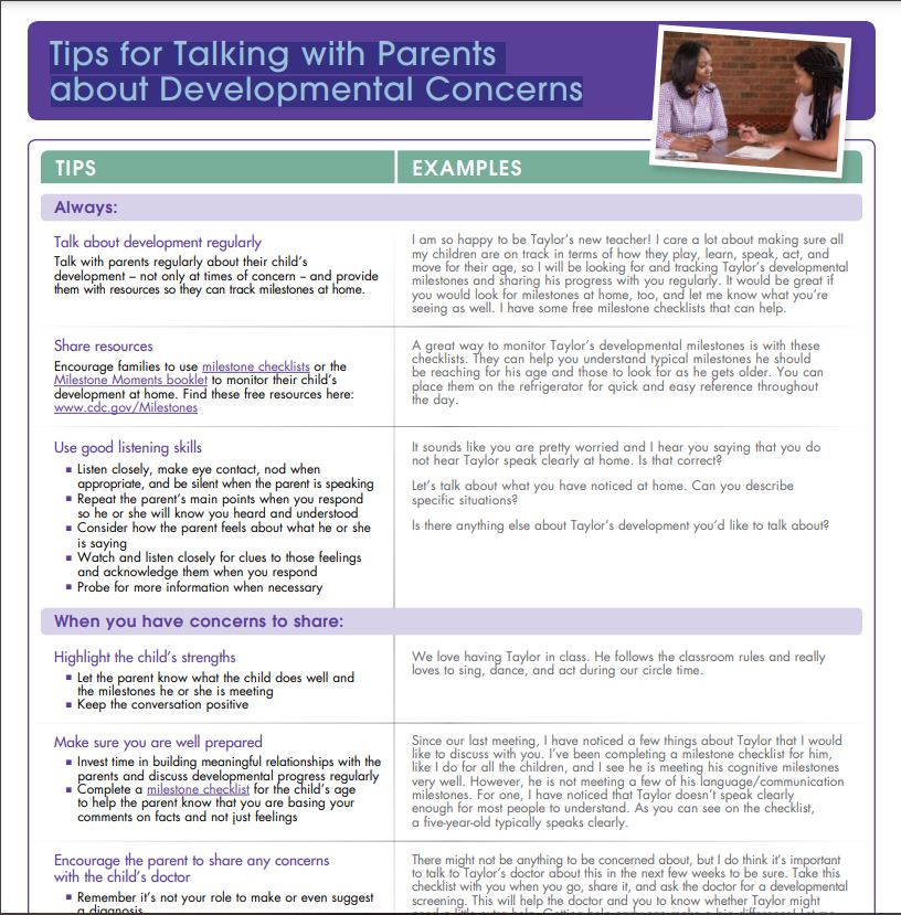Talking to Families about Developmental Concerns | Town Square