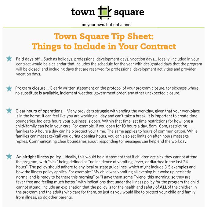 Things to Include in Your Contract | Town Square