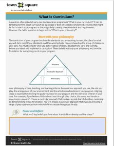 What is curriculum? | Town Square