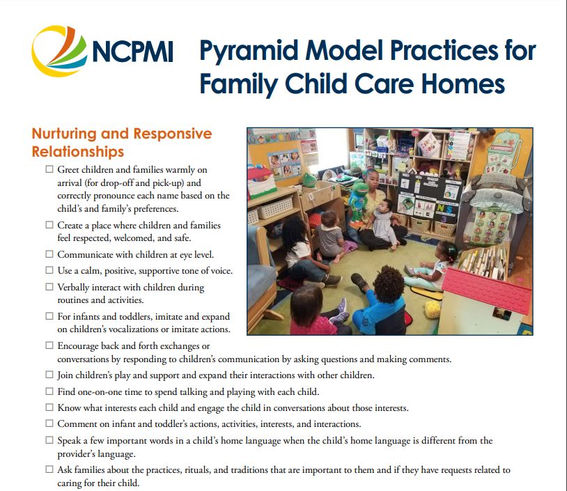 Pyramid Model Practices for Family Child Care Homes | Town Square