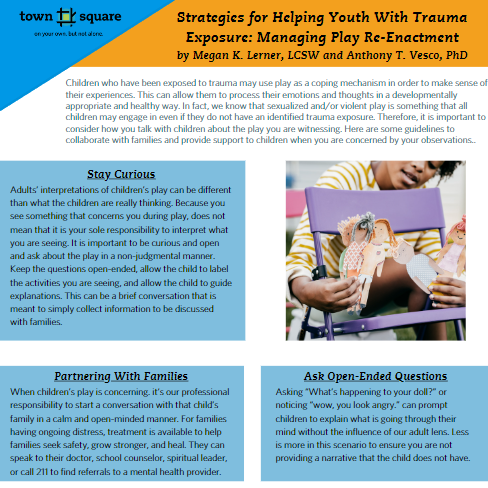 Trauma Informed Care: Tips for Managing Play Re-Enactment | Town Square